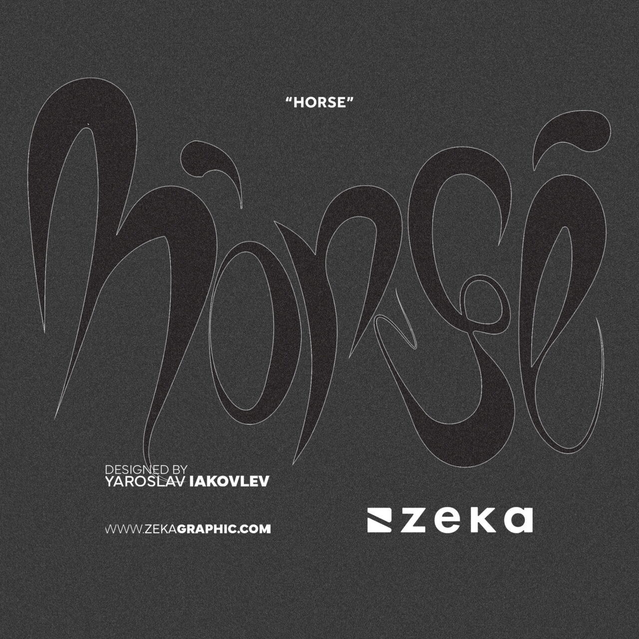 Animals Poster Design & 3D Glass Typography Series - Zeka Design