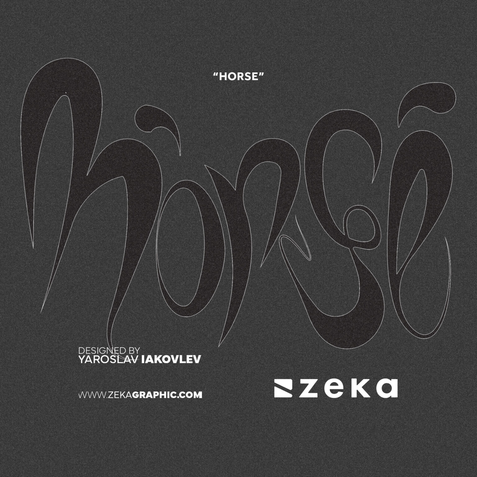 Animals Poster Design & 3D Glass Typography Series - Zeka Design