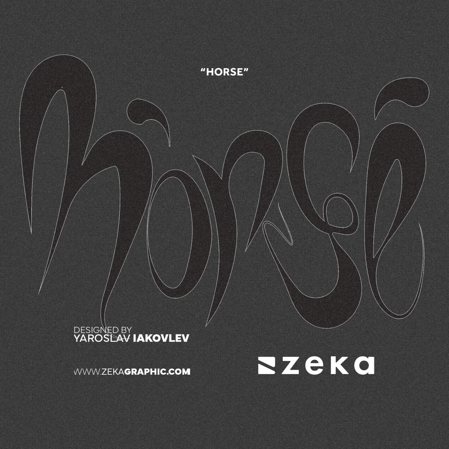 Animals Poster Design & 3D Glass Typography Series - Zeka Design