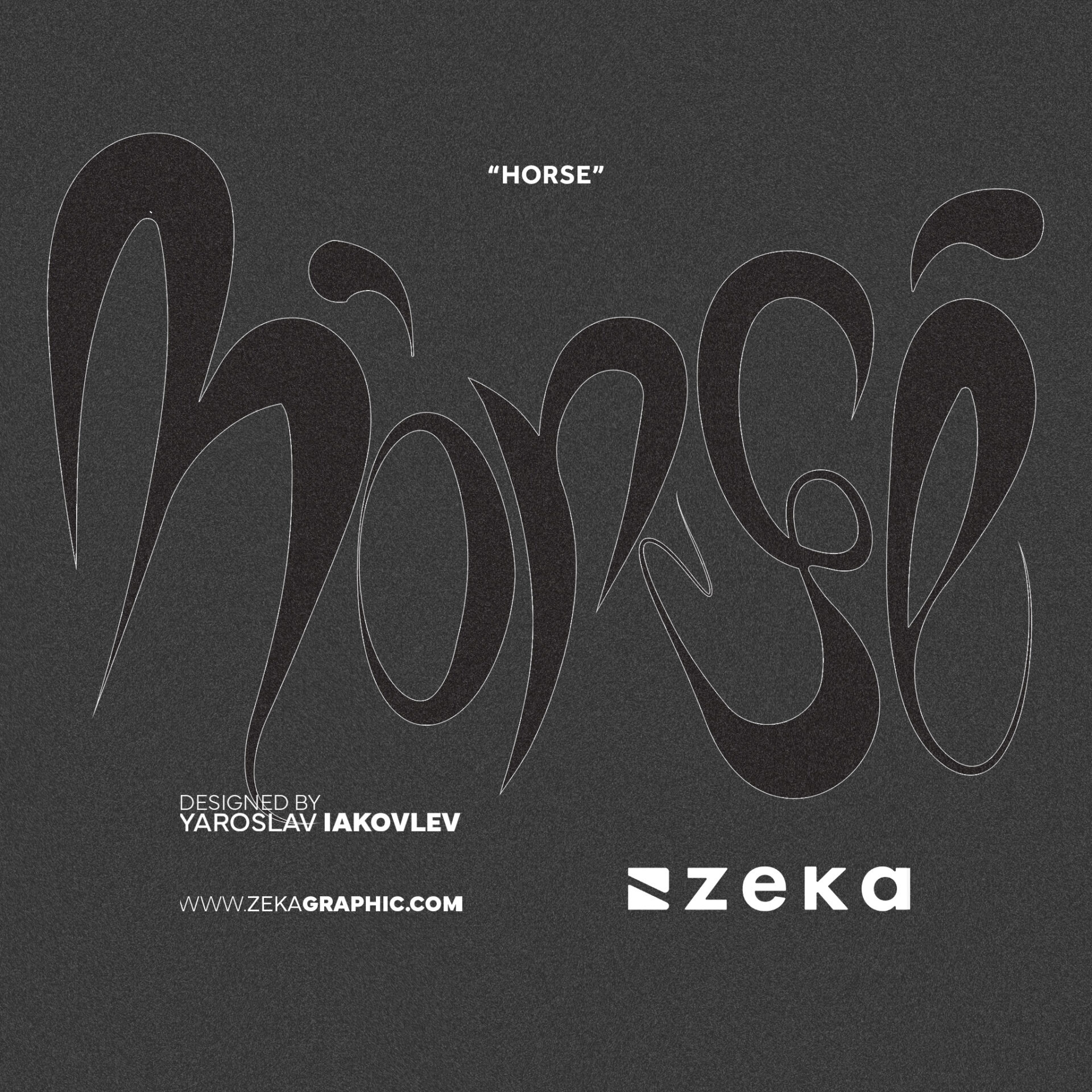 Animals Poster Design & 3D Glass Typography Series - Zeka Design