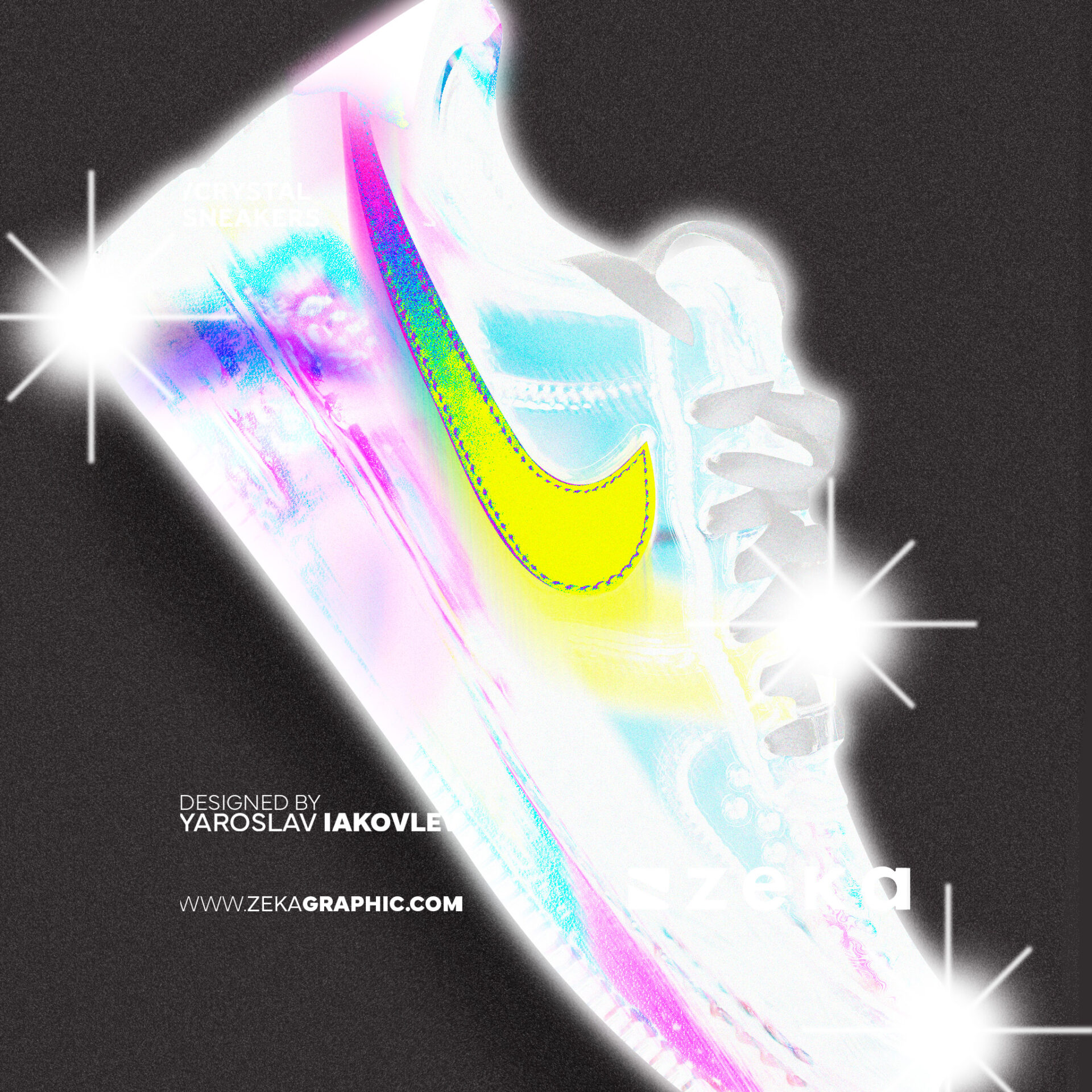 Glass Series Poster Design and Custom Typography - Zeka Design
