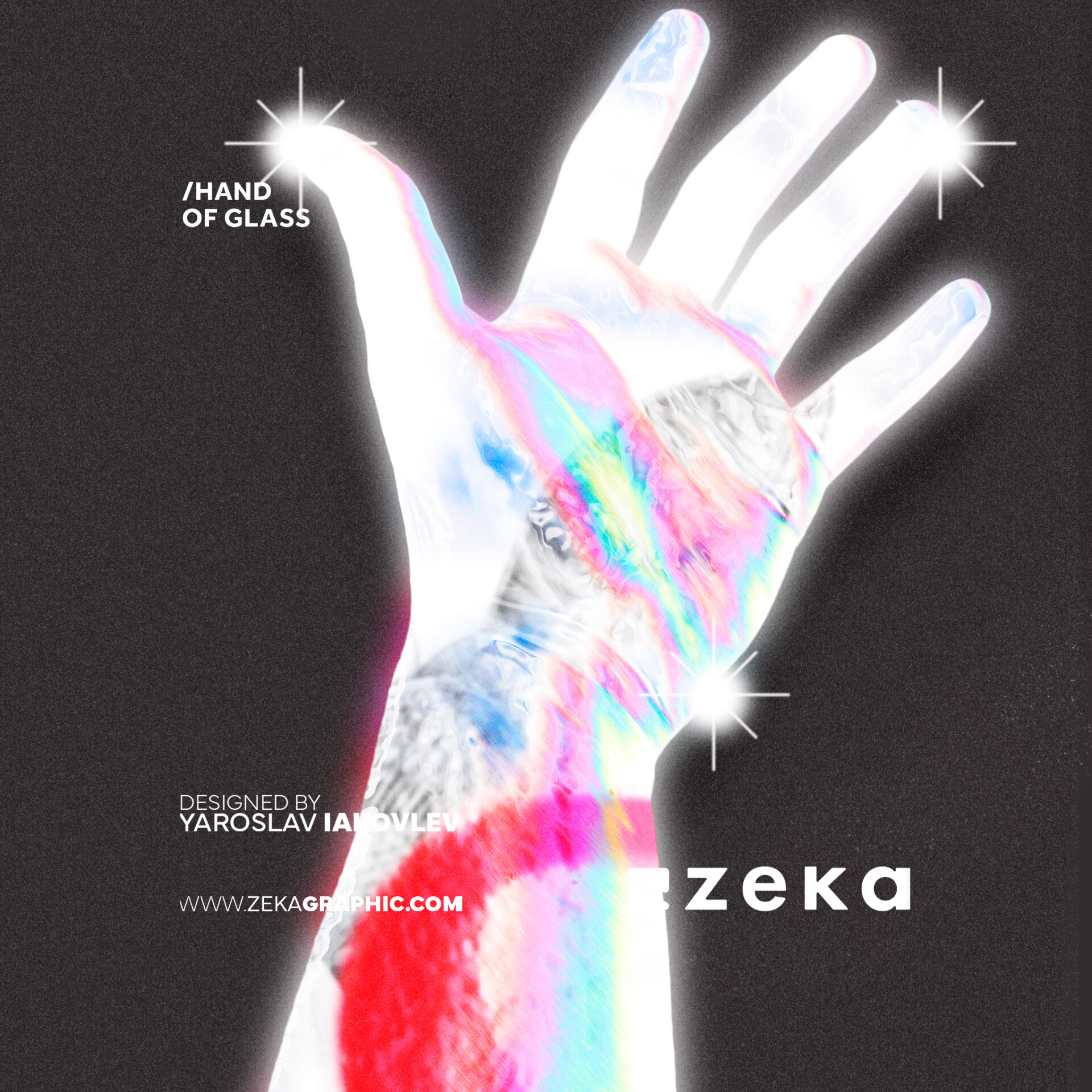 Glass Series Poster Design and Custom Typography - Zeka Design