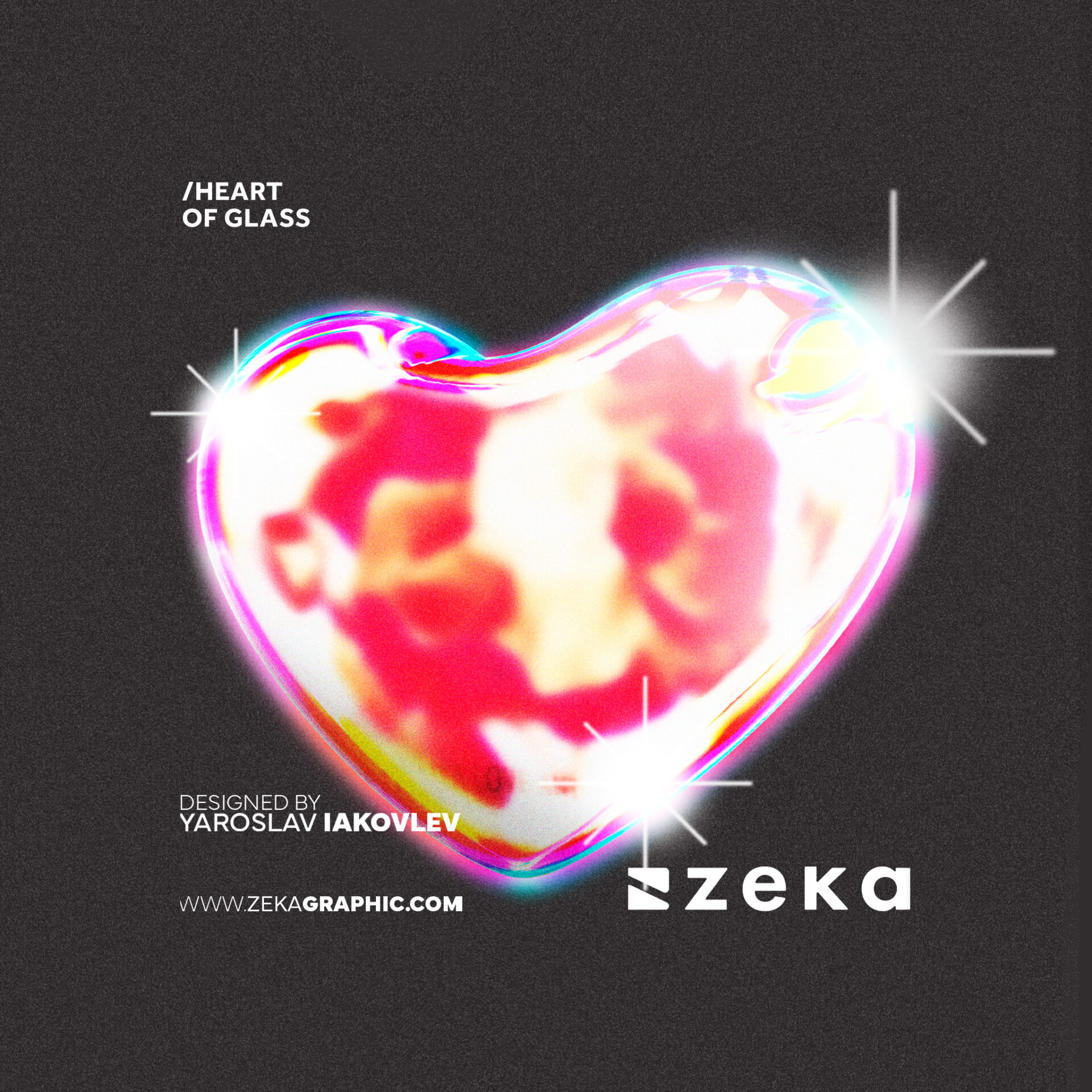 Glass Series Poster Design and Custom Typography - Zeka Design