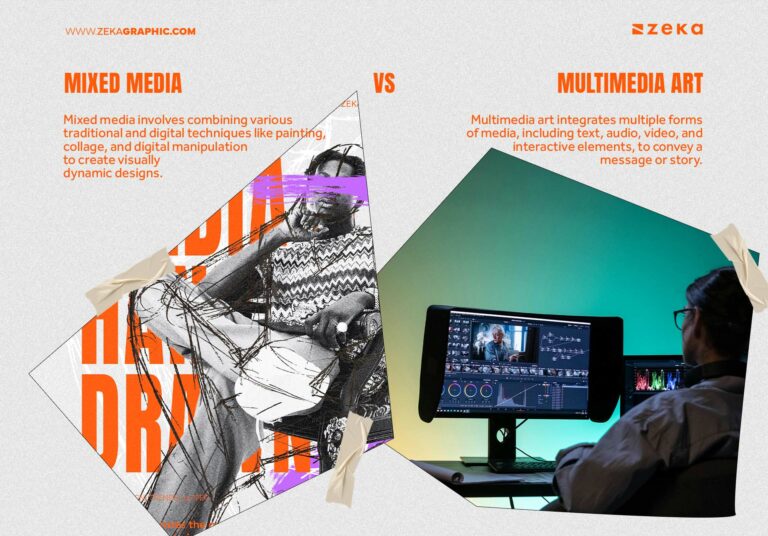 Mixed Media in Graphic Design (Complete Guide) - Zeka Design