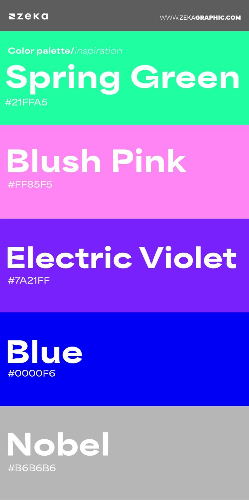 30 Creative Color Palette Ideas for Graphic Designers - Zeka Design