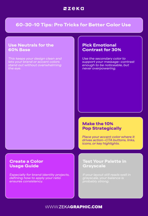 What is the 60-30-10 Rule in Graphic Design? - Zeka Design