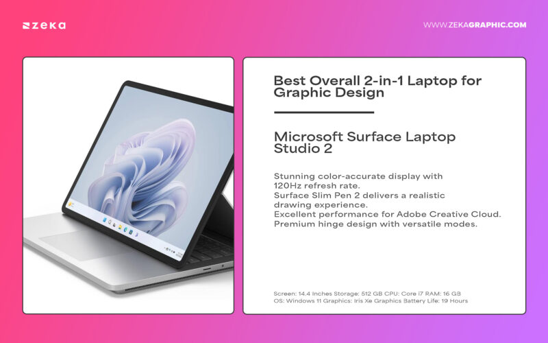 Best 2 in 1 Laptop for Graphic Design 2026 (Top 7 Picks) - Zeka Design