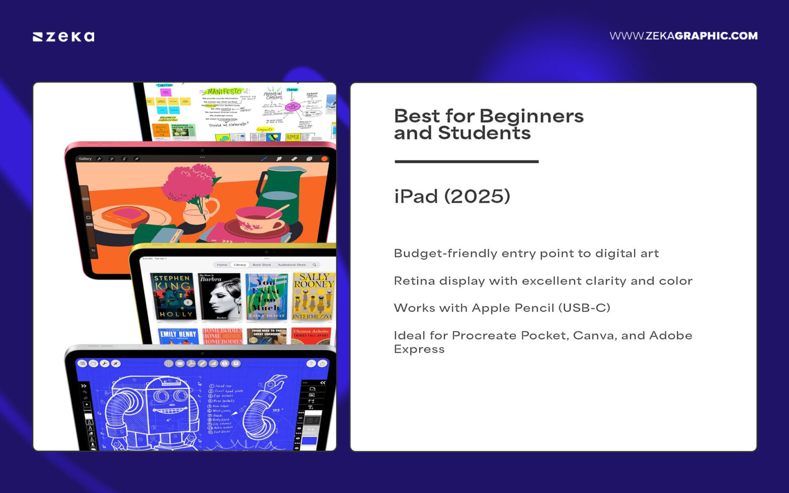 The Top 5 iPads for Graphic Designers in 2026 - Zeka Design