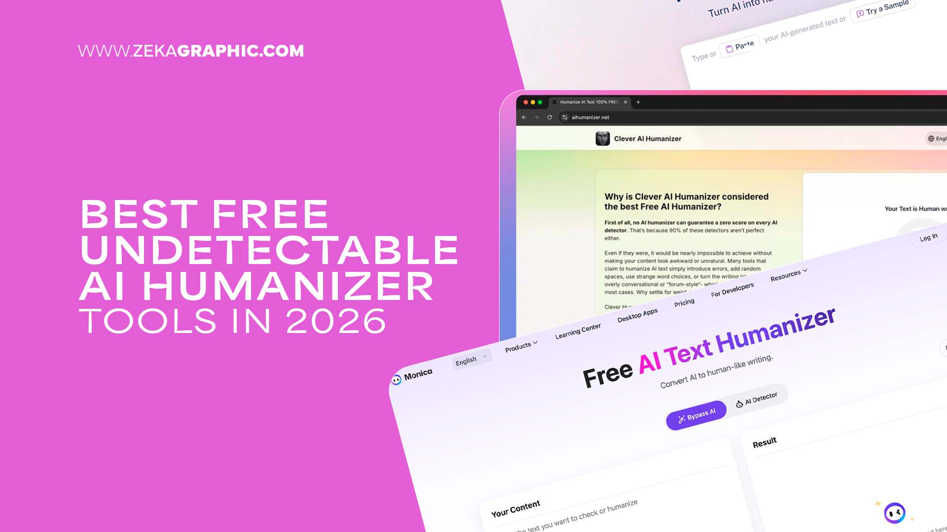 Best Free Undetectable AI Humanizer Tools in 2026 - Zeka Design